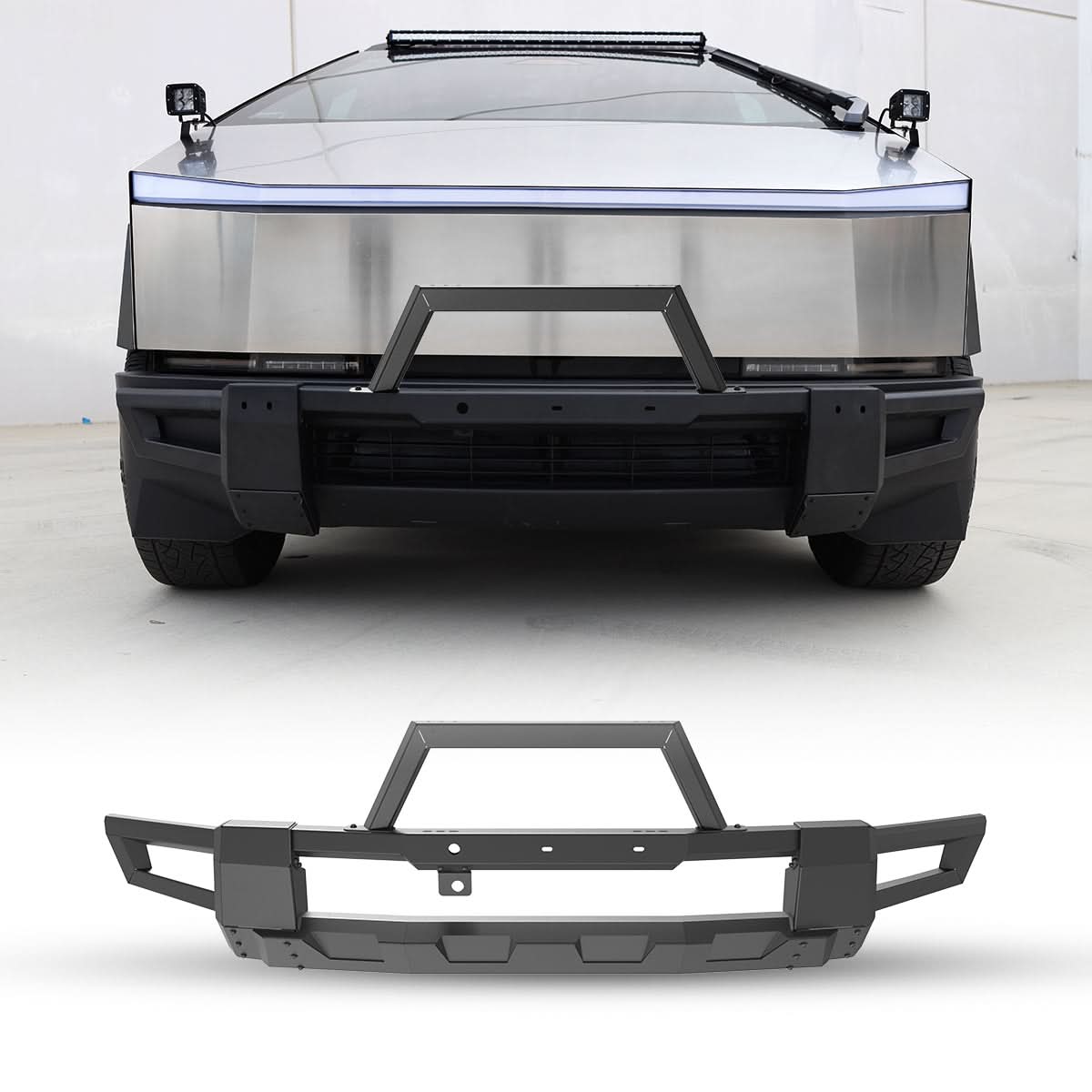Wolfstorm Front Bumper Assembly Fits for 2024-2025 Tesla Cybertruck ...
