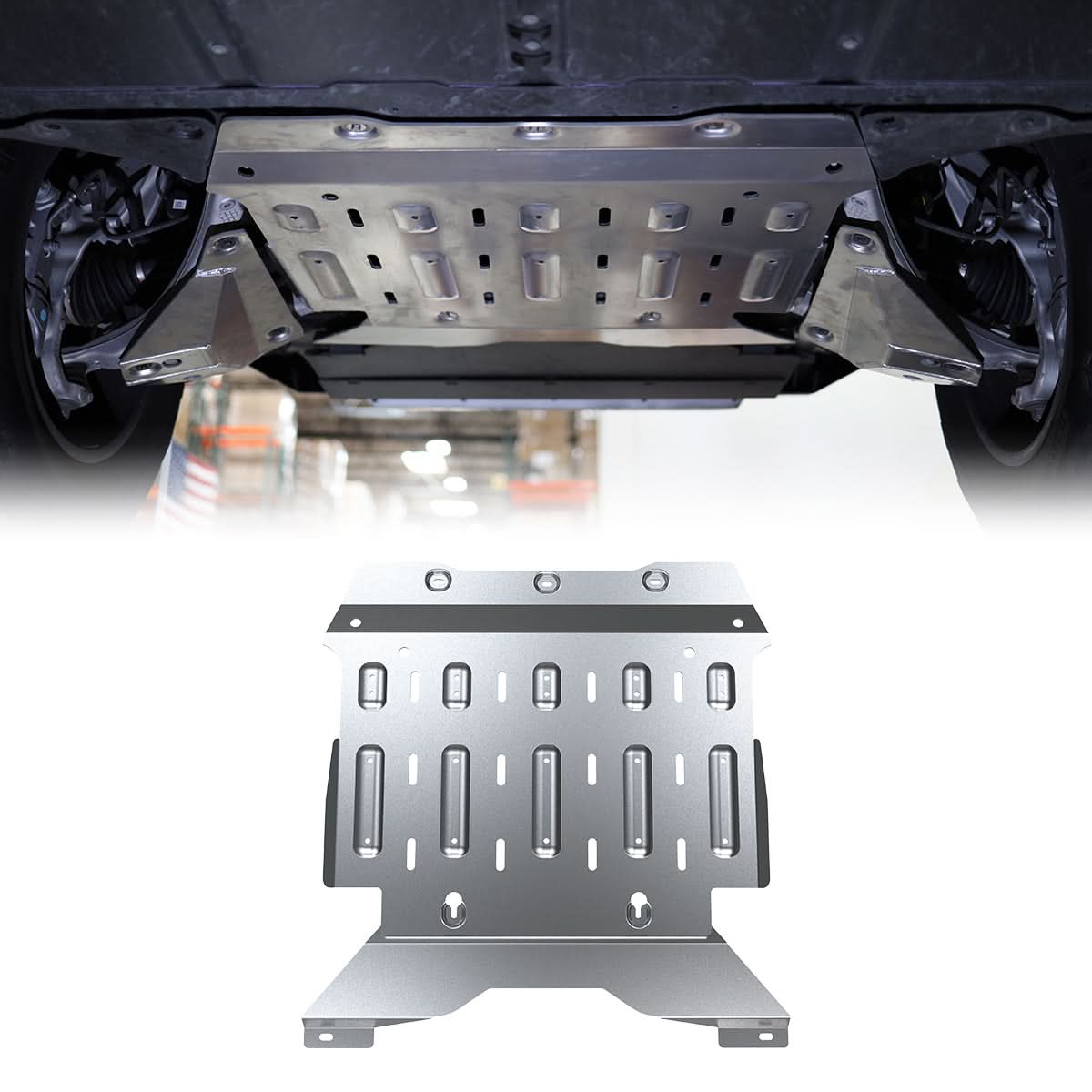 Front Skid Plate Compatible with 2024-2026 Tesla Cybertruck — WOLFSTORM