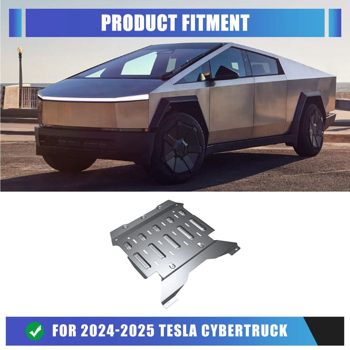 Front Skid Plate Compatible with 2024-2025 Tesla Cybertruck, Aluminum ...