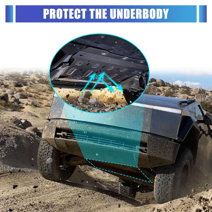 Front Skid Plate Compatible with 2024-2025 Tesla Cybertruck, Aluminum ...
