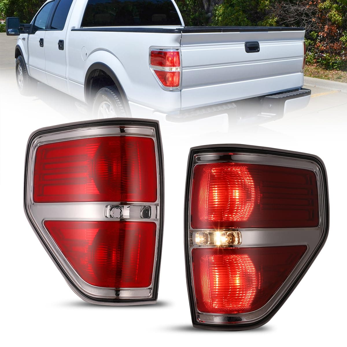 WOLFSTORM Ford Tail Lights Assembly for 2009-2014 Ford F-150 Styleside